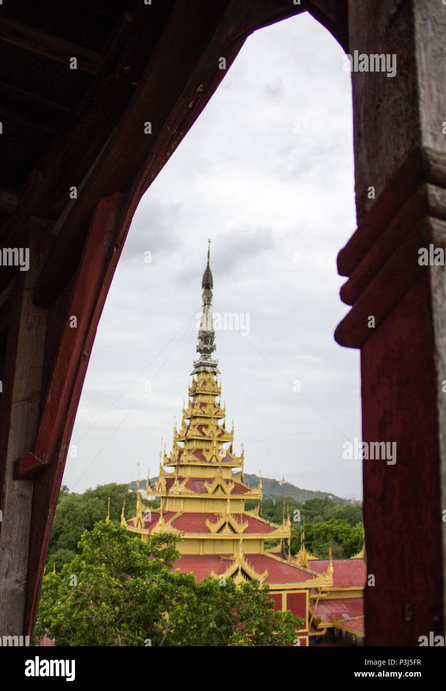 Mandalay palace in Myanmar top view Stock Photo - Alamy