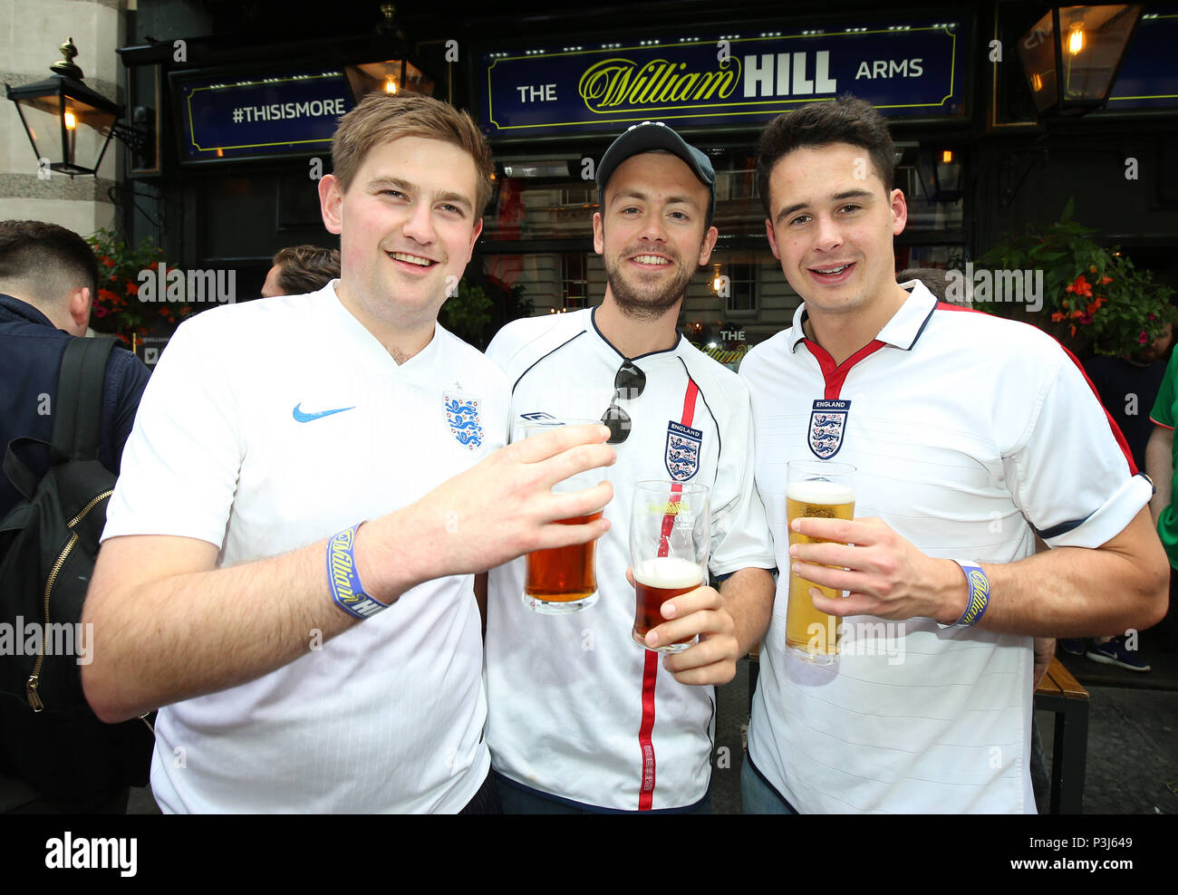 England fans outside the Lord Raglan Pub in London Stock Photo - Alamy
