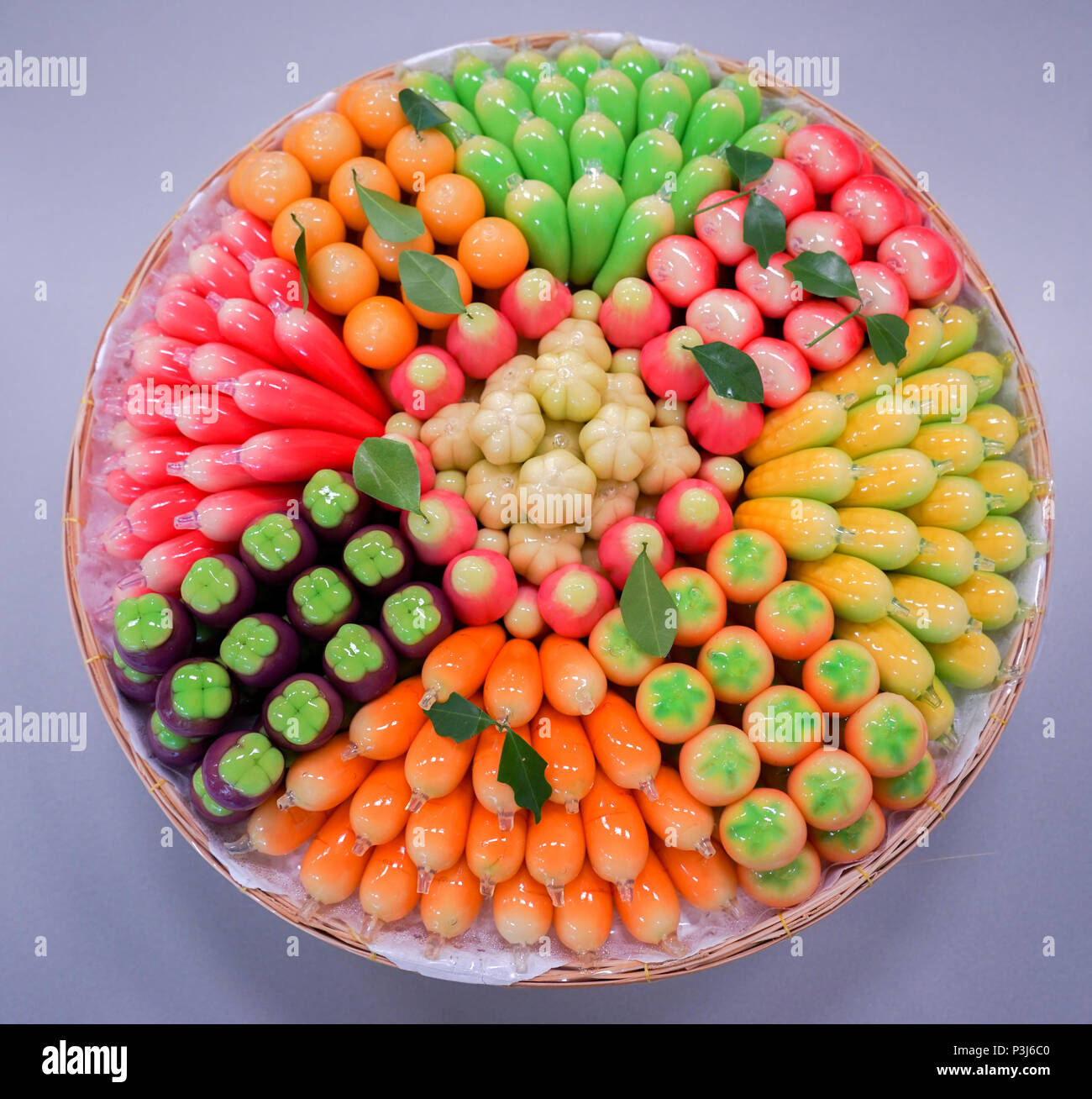 Various of Look choop in fruit shape and colorful colors in the basket ...
