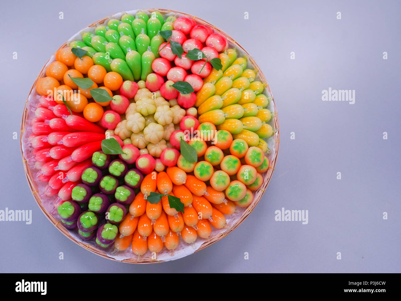 Various of Look choop in fruit shape and colorful colors in the basket ...