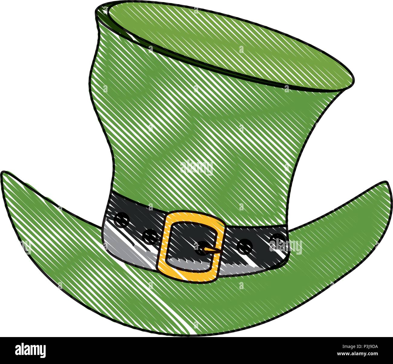 irish top hat icon over white background, vector illustration Stock ...