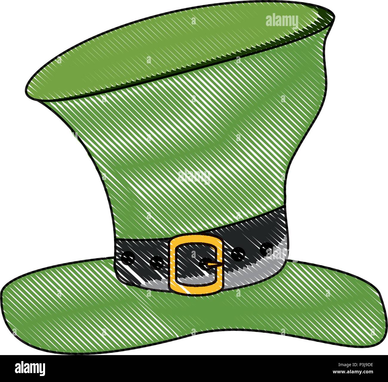 irish top hat over white background, vector illustration Stock Vector ...
