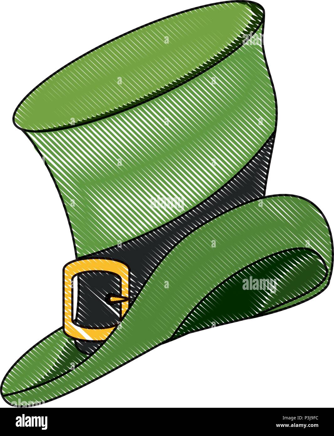 irish top hat over white background, vector illustration Stock Vector ...
