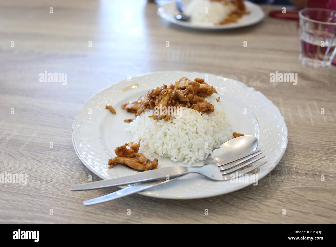 Garlic Chicken Rice Stock Photo - Alamy