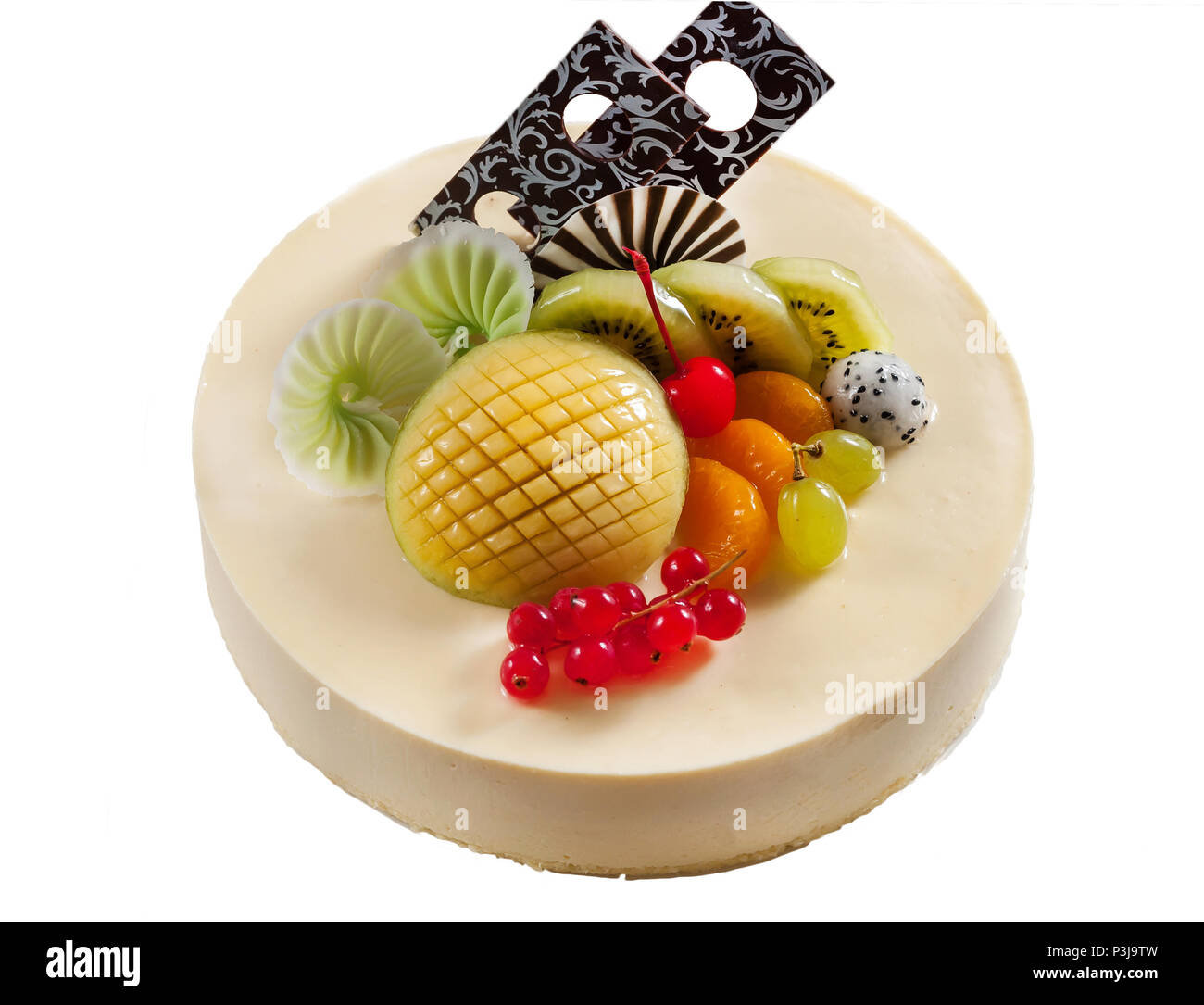 Fruit Mousse Cake Stock Photo - Alamy