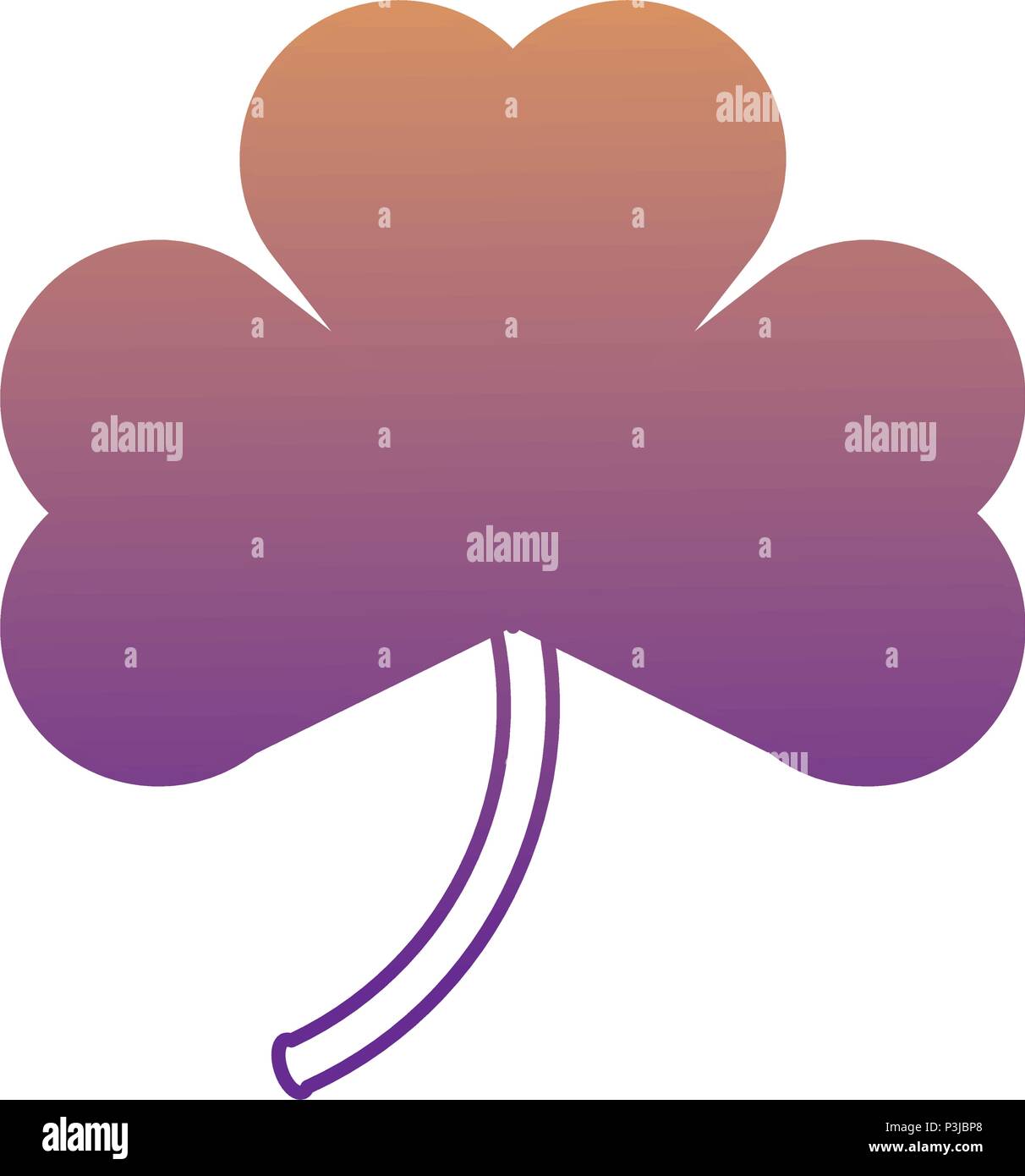 clover icon over white background, vector illustration Stock Vector ...