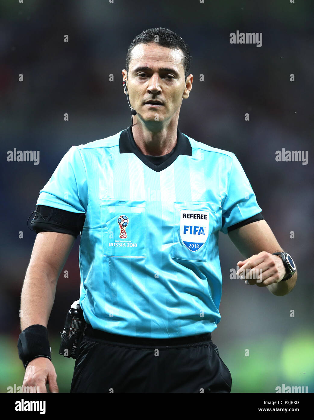 Match referee Wilmar Roldan Perez during the FIFA World Cup Group G ...