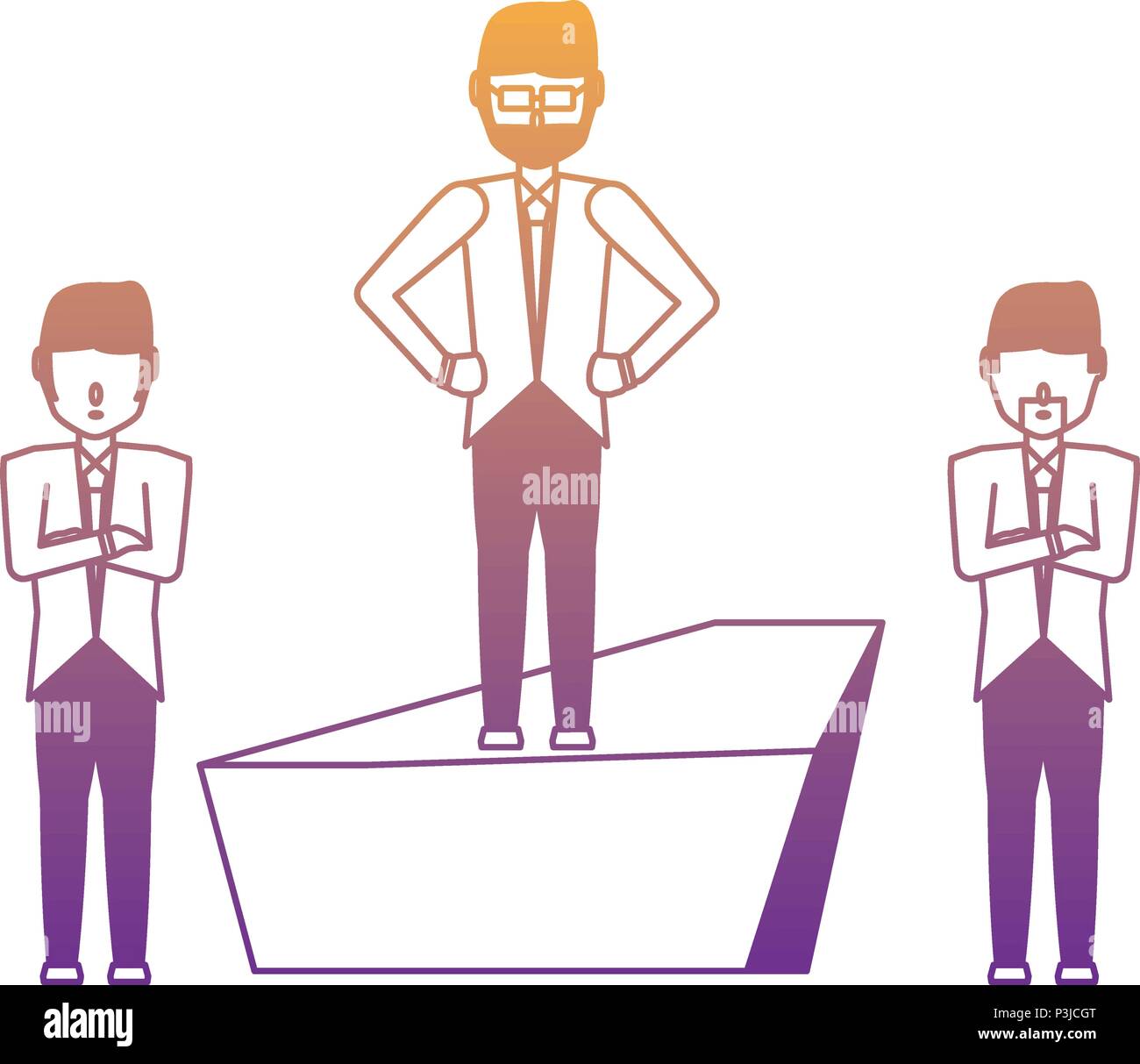 cartoon businessmen standing over white background, vector illustration ...