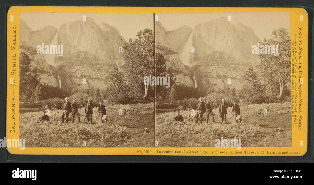 387 Yo-Semite Fall, (2,634 feet high), from near Sentinel House; P.T ...