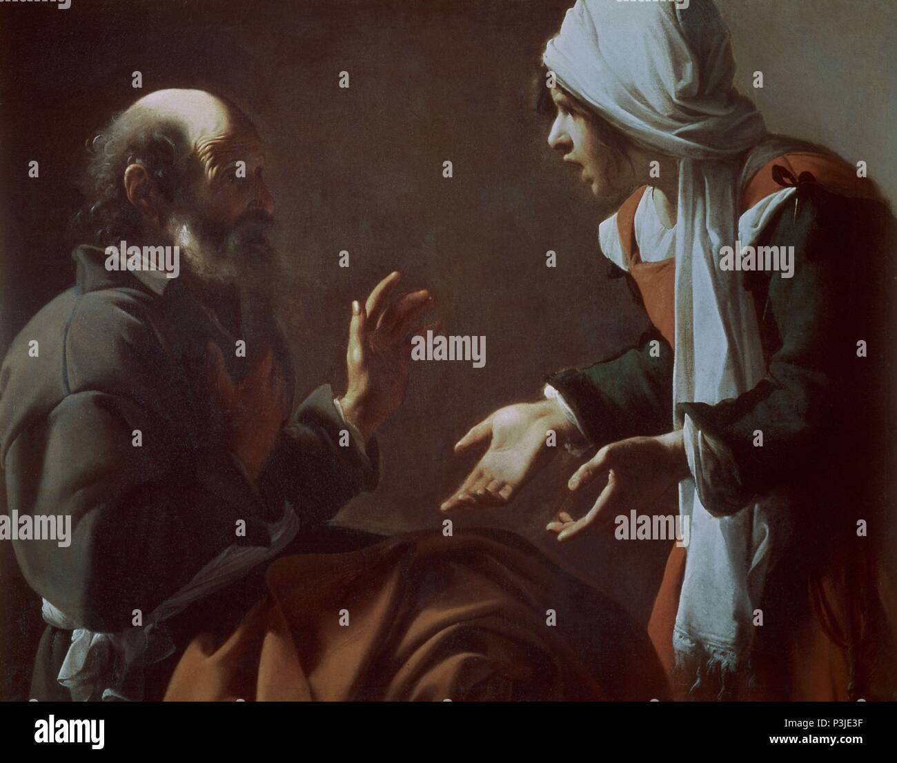 The denial of saint peter, caravaggio hi-res stock photography and ...