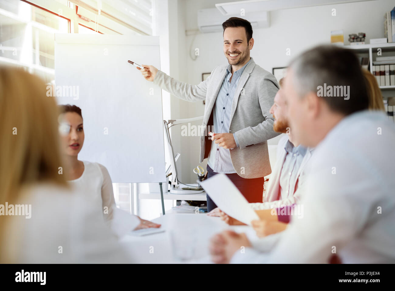 Business presentation graph people hi-res stock photography and images ...