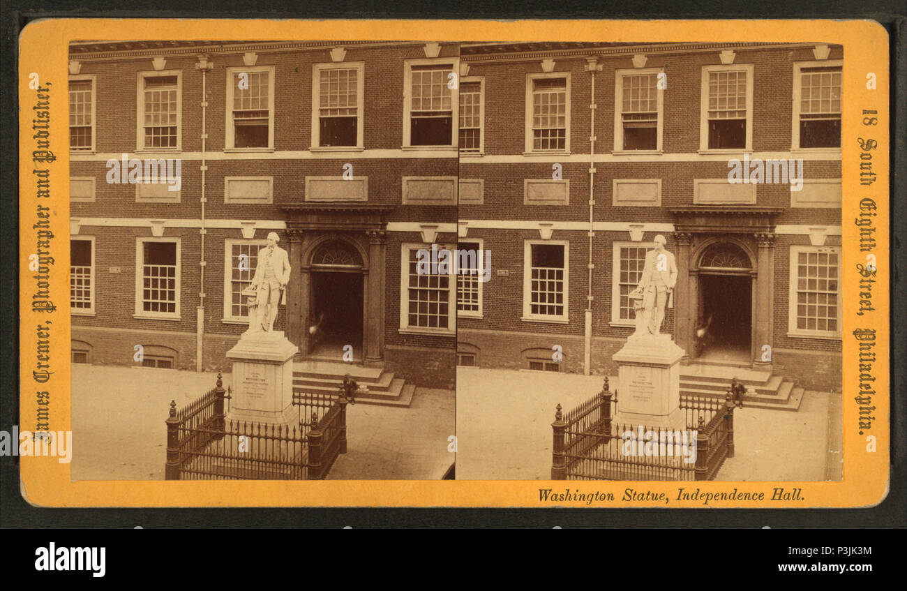 375 Washington statue, Independence Hall, by Cremer, James, 1821-1893 4 ...