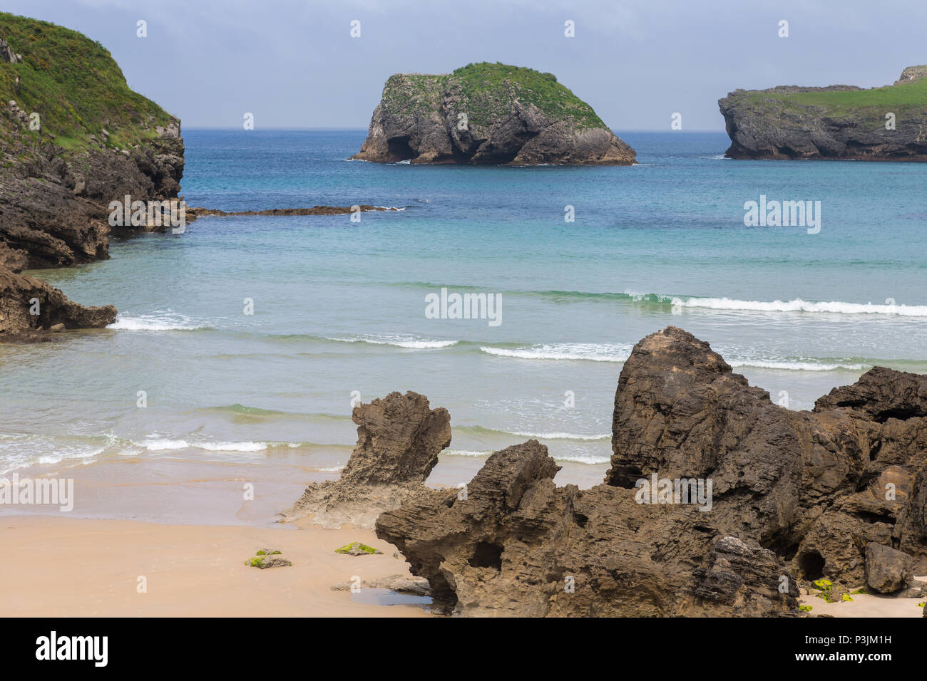 Beach of Barro, in Llanes, Picos de Europa, Spain Stock Photo - Alamy