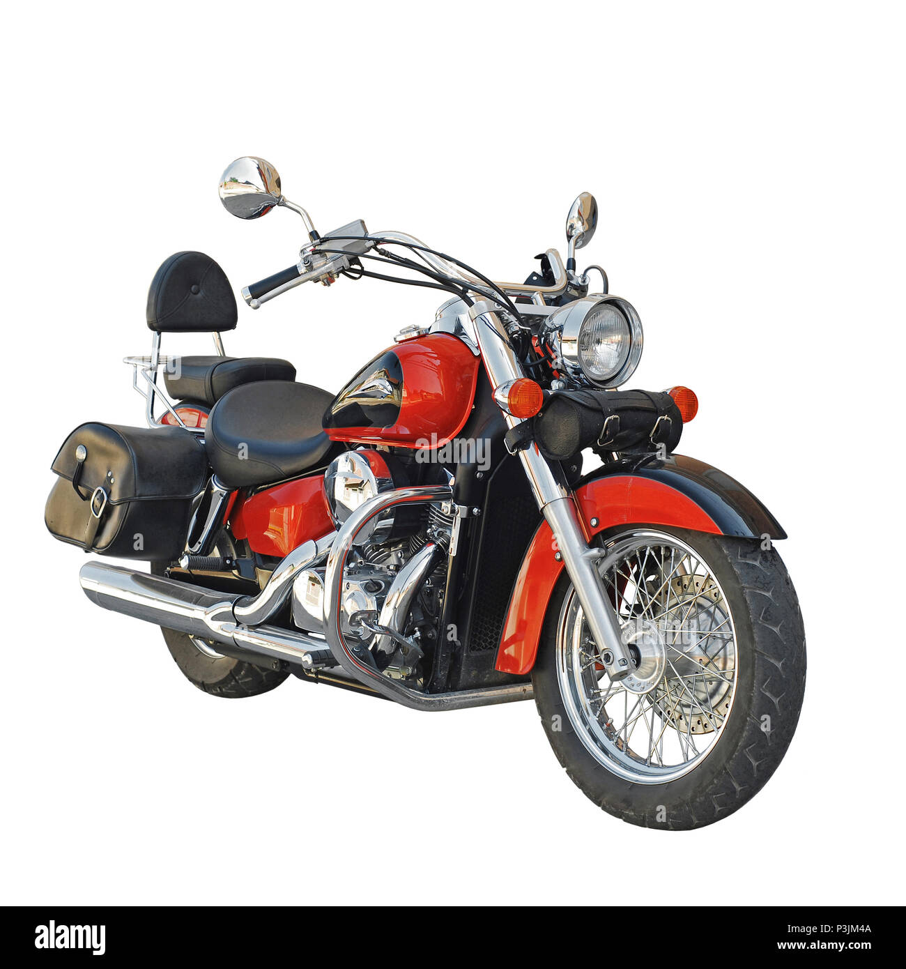 chopper motorcycle isolated on white background Stock Photo - Alamy