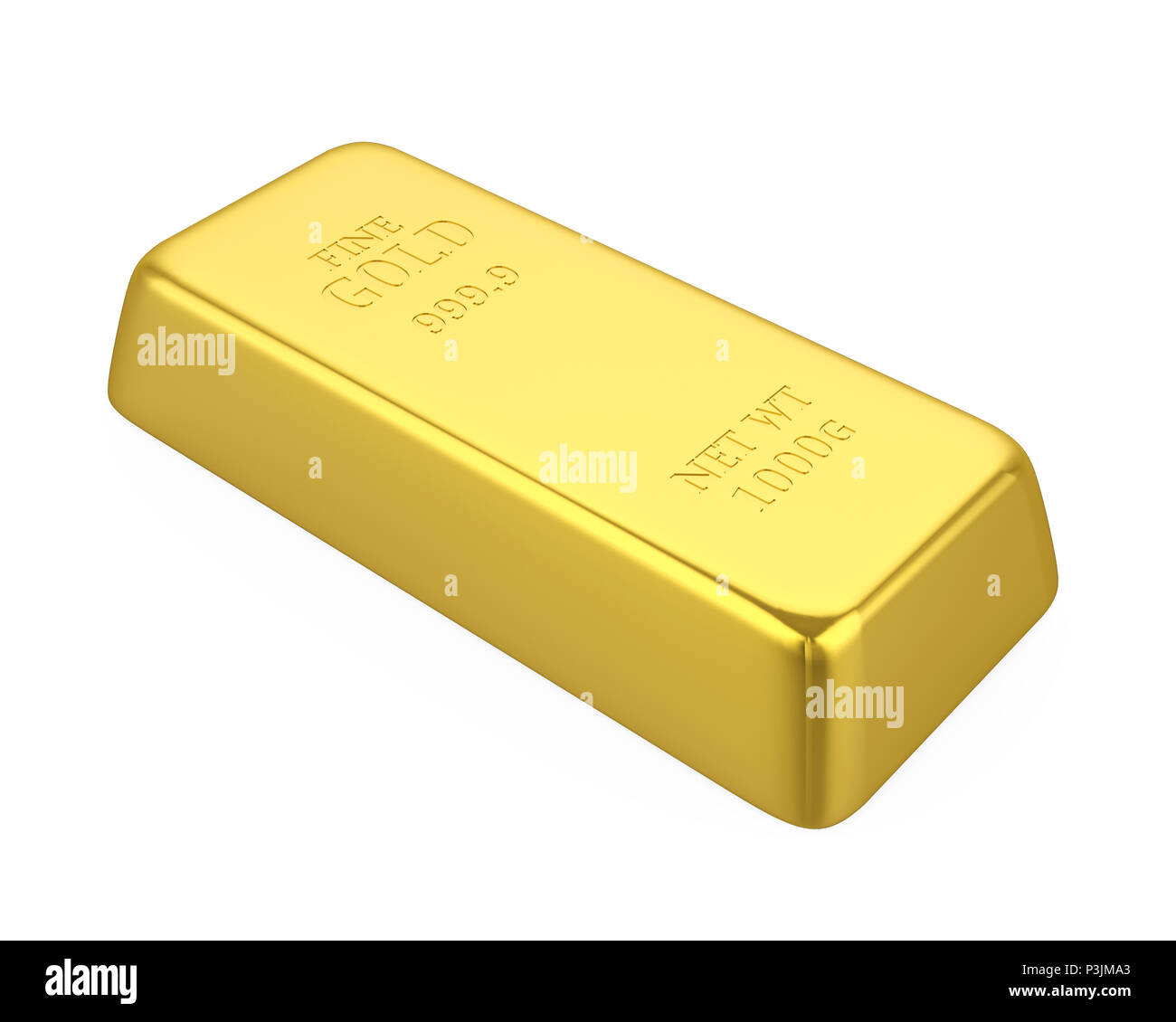 Gold bullion bar Cut Out Stock Images & Pictures - Alamy