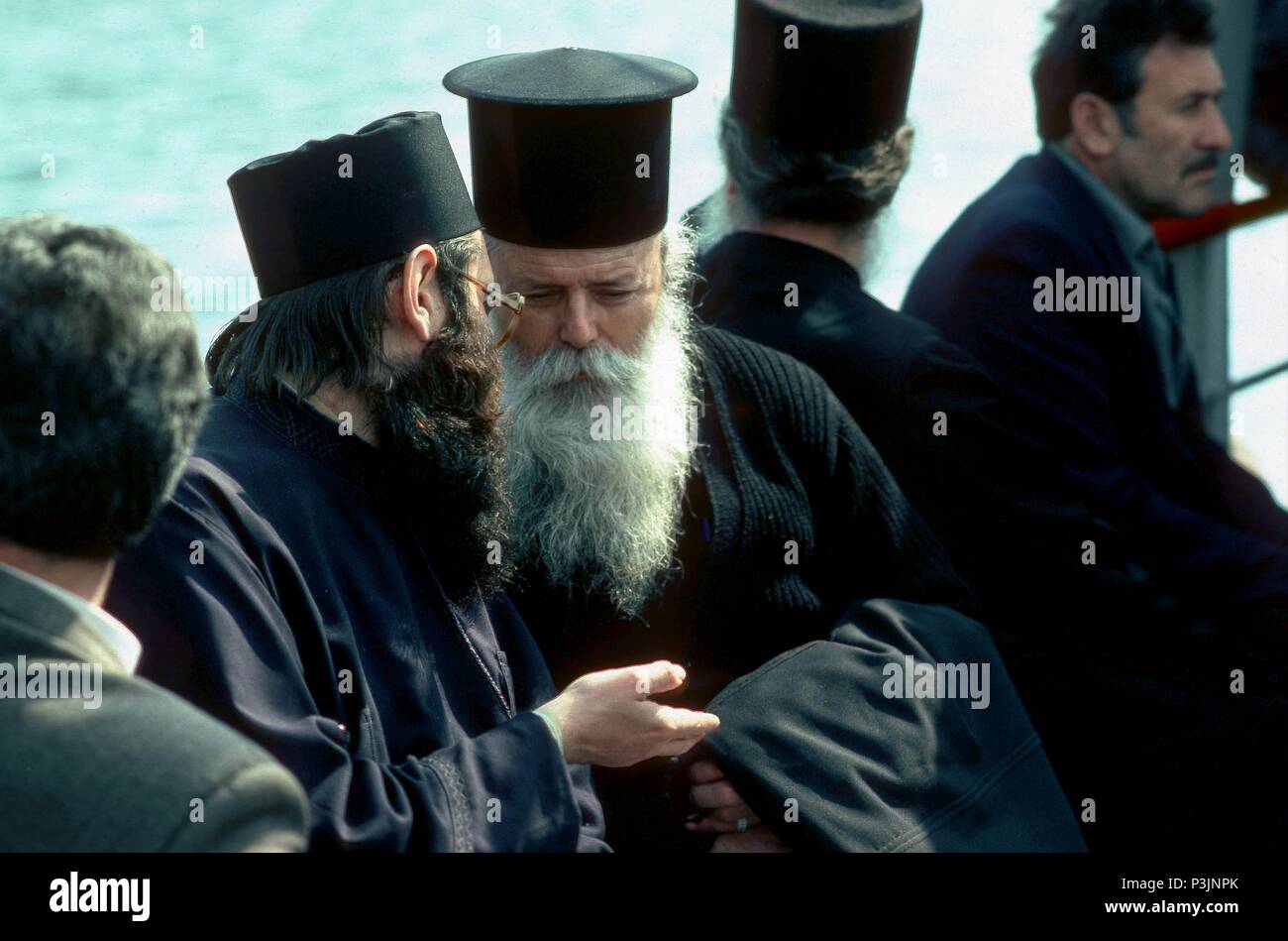 Autonomous monastic republic of Athos, Greek Orthodox monks of the ...