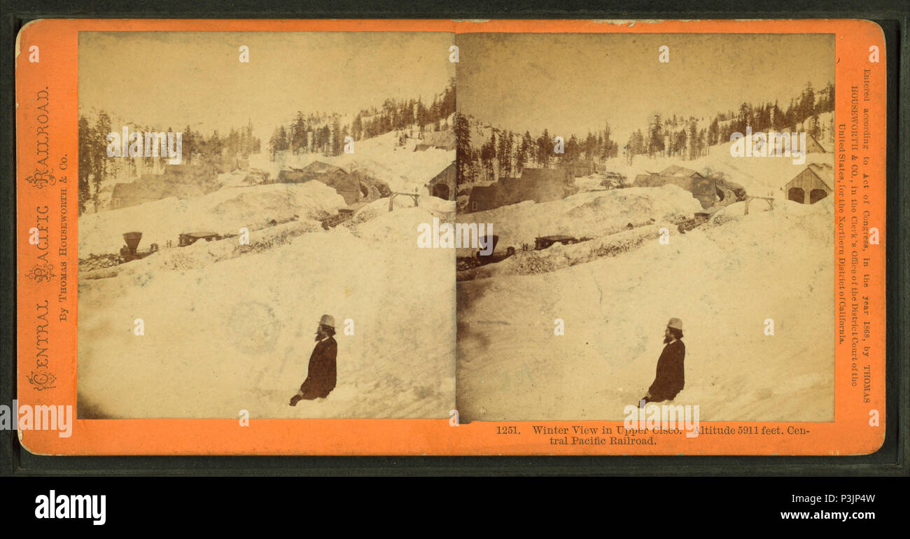 Altitude 5911 feet central pacific railroad hi-res stock photography ...