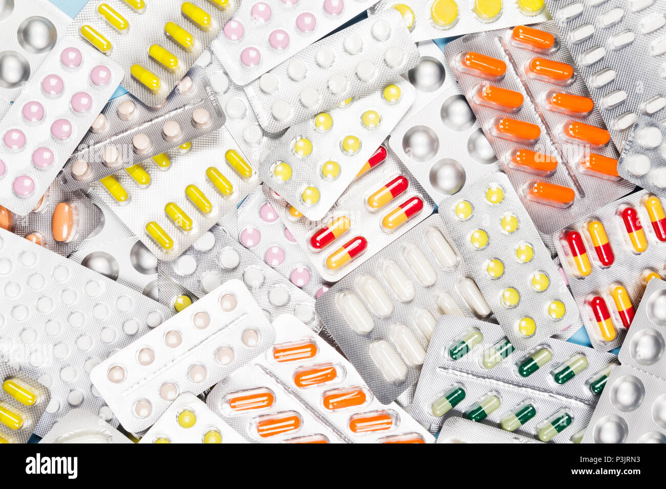 Pills top view hi-res stock photography and images - Alamy