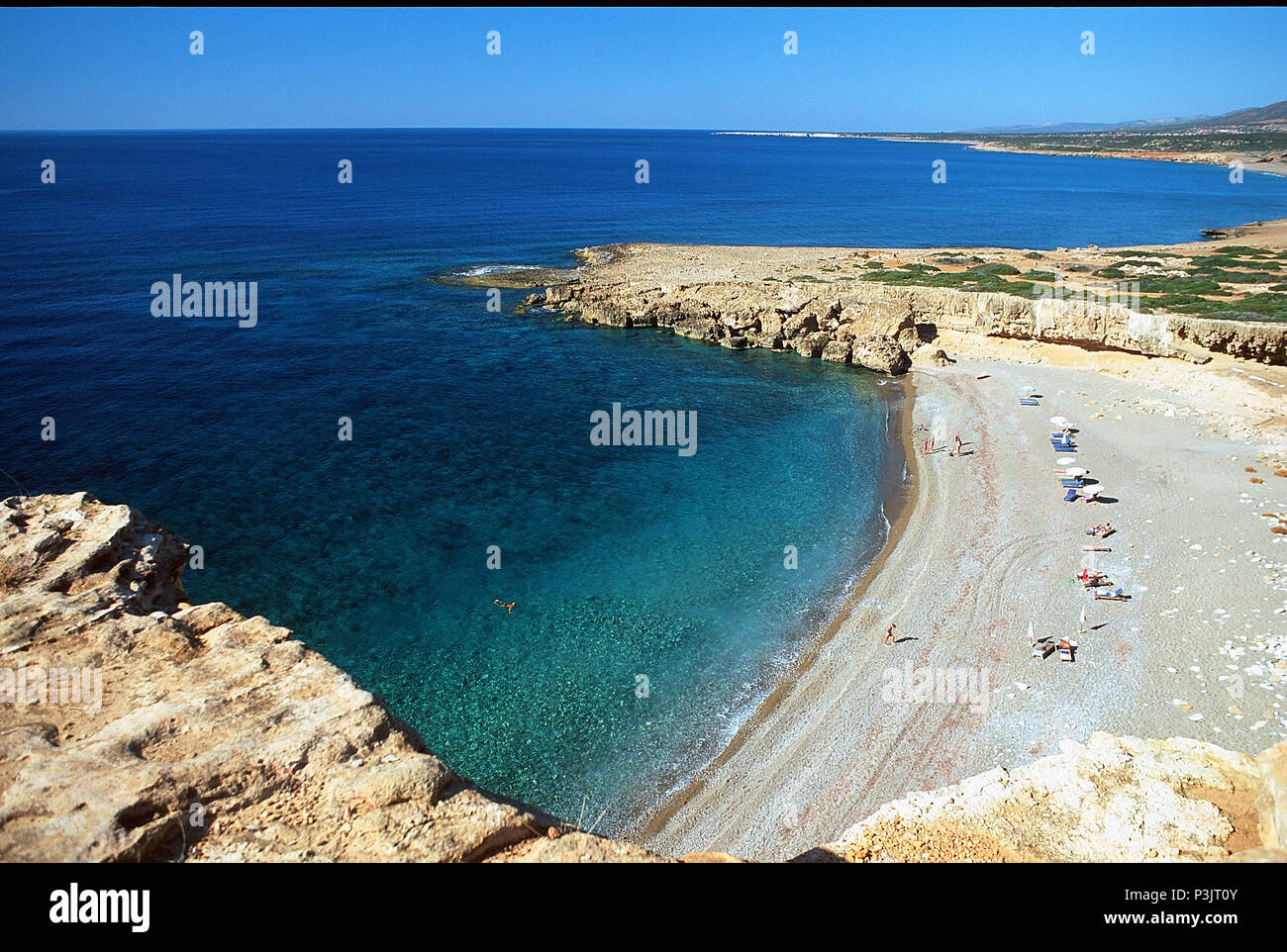 Republic of Cyprus - Beach at Cape Drepano Stock Photo - Alamy