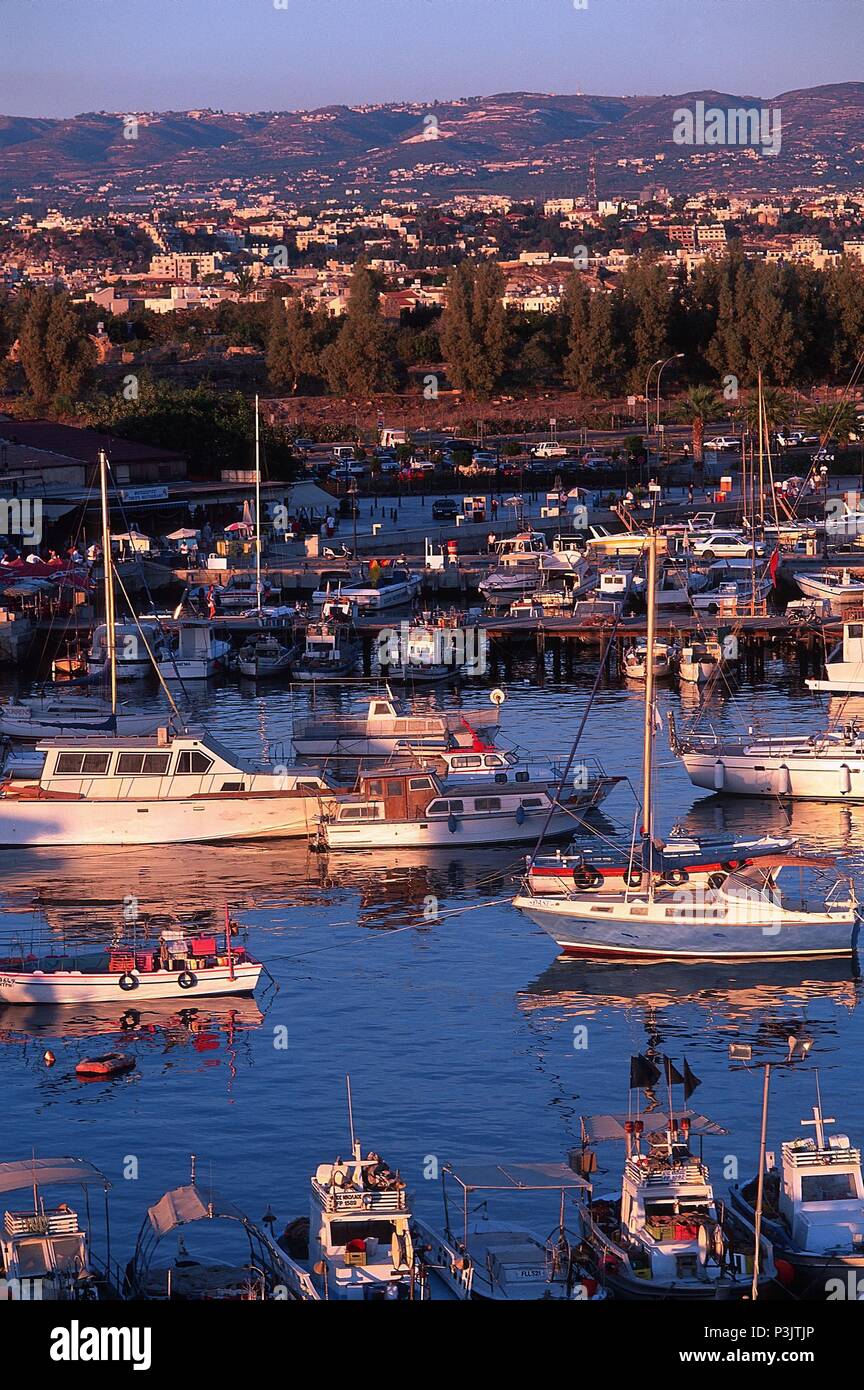 Republic of Cyprus - Overview of the port of Paphos Stock Photo - Alamy