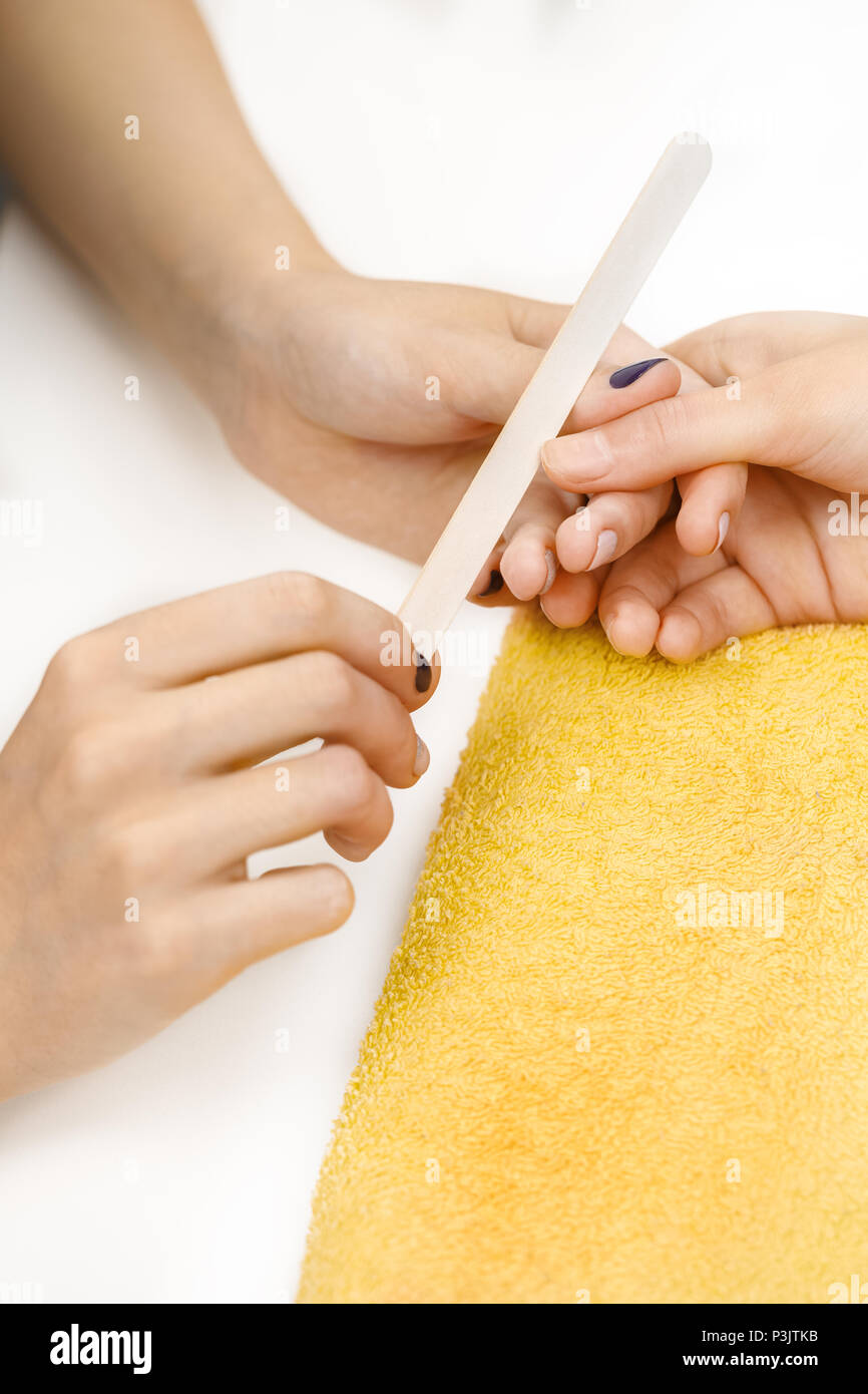 Care hands nails preparing procedure hi-res stock photography and ...