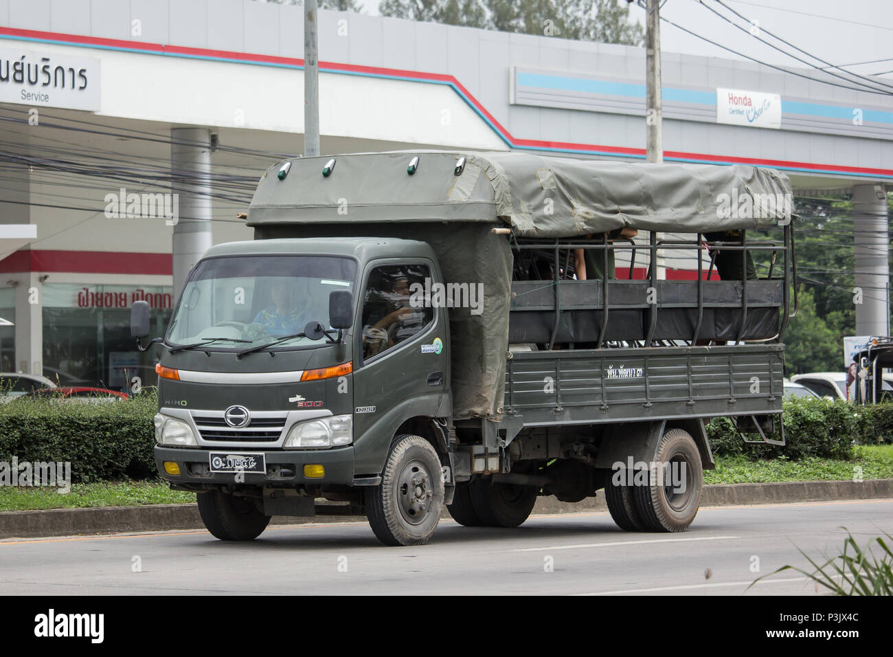 CHIANG MAI, THAILAND - JUNE 17 2018: Military Hino truck of Royal Thai ...
