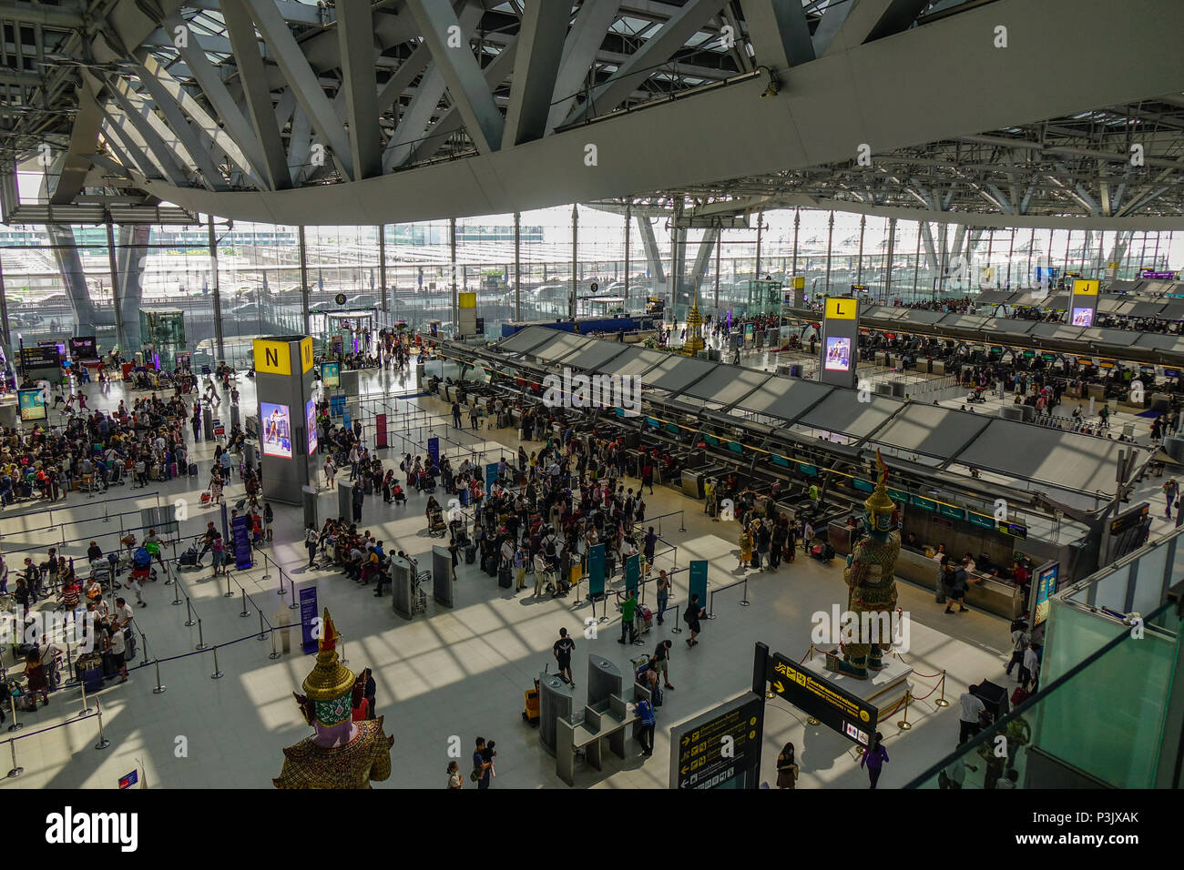 Bangkok, Thailand - Apr 23, 2018. View of Departure Terminal of ...