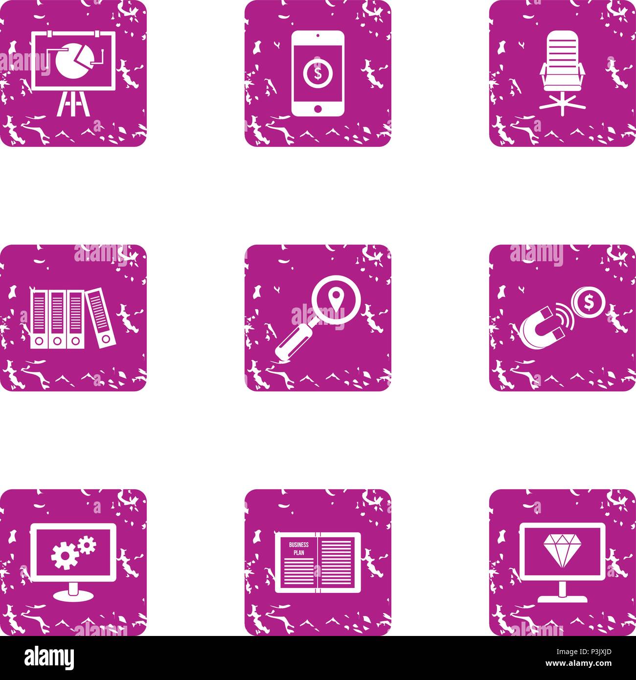 Unit icons set, grunge style Stock Vector Image & Art - Alamy