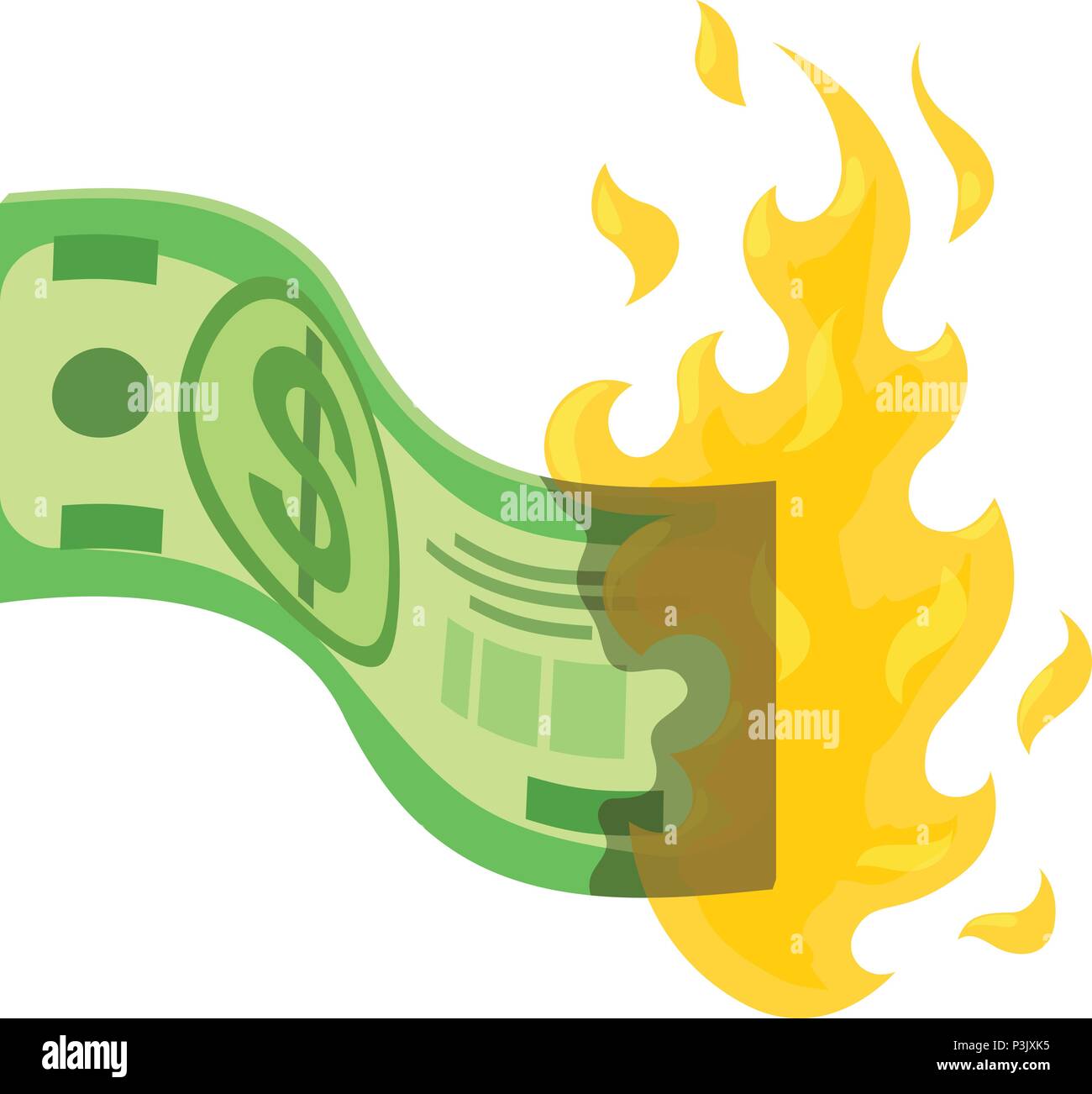 Dollar in fire icon, isometric style Stock Vector Image & Art - Alamy
