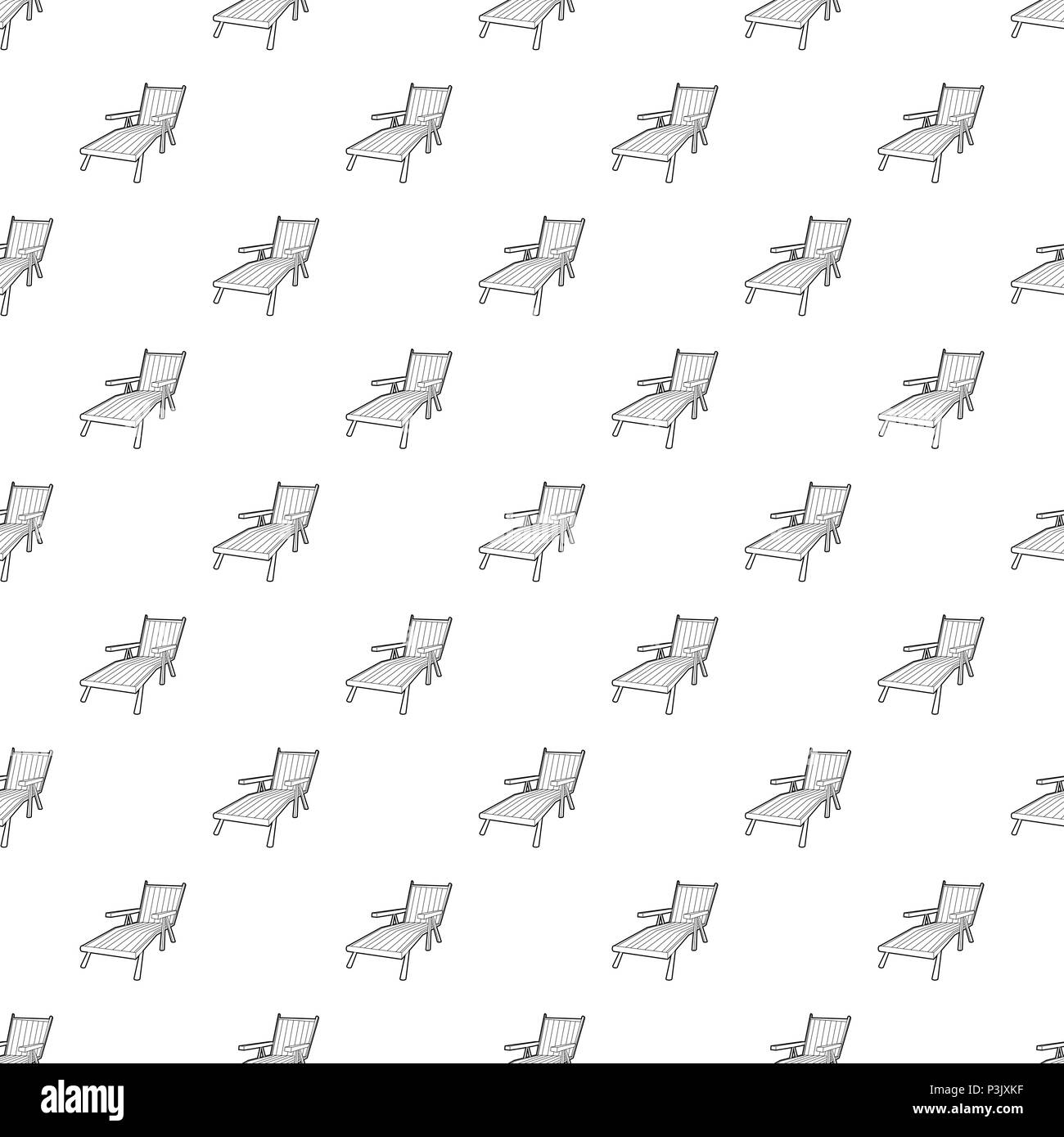 Beach chaise lounge pattern vector seamless Stock Vector Image & Art ...