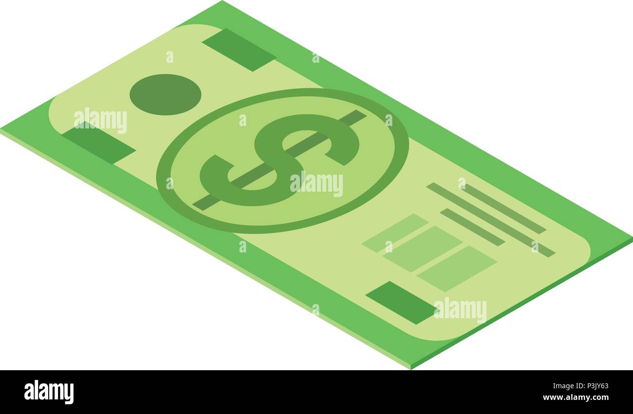 Dollar bancnote icon, isometric style Stock Vector Image & Art - Alamy