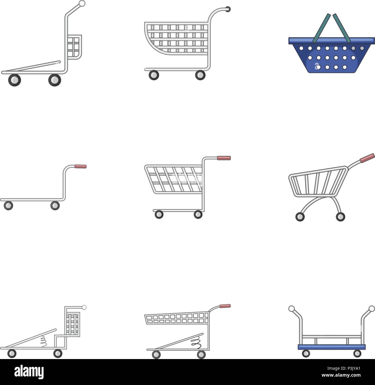 Transfer Icons Set Cartoon Style Stock Vector Image And Art Alamy