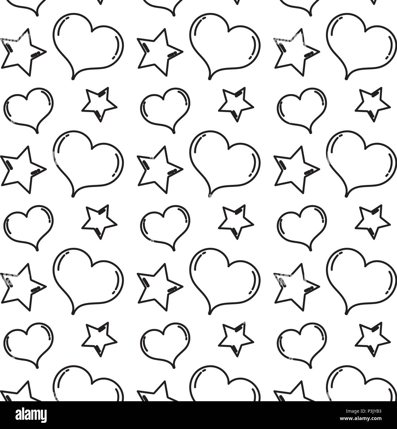 Sparkle bright hearts stars love Stock Vector Images - Alamy