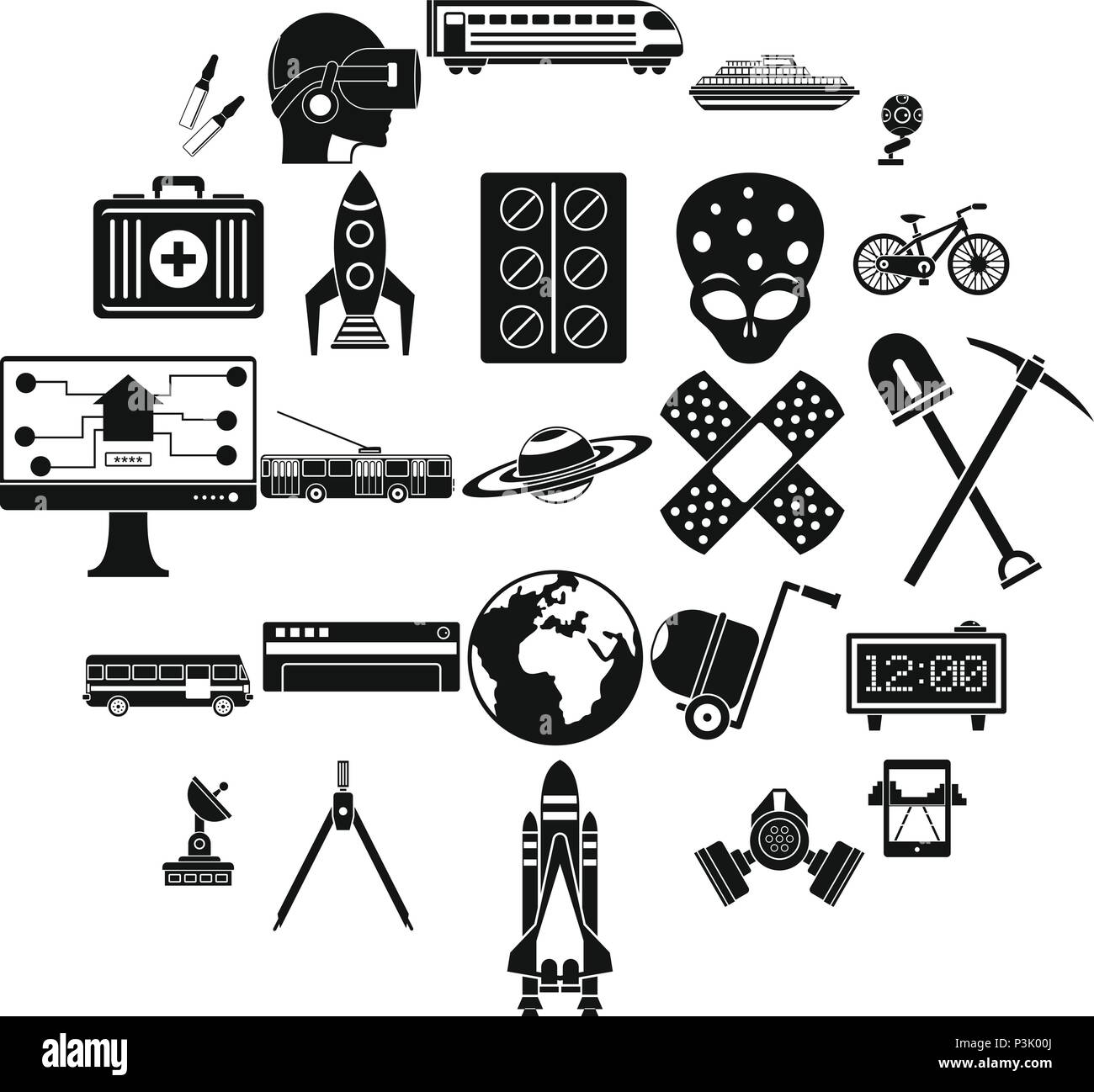 Smart technology icons set, simple style Stock Vector Image & Art - Alamy