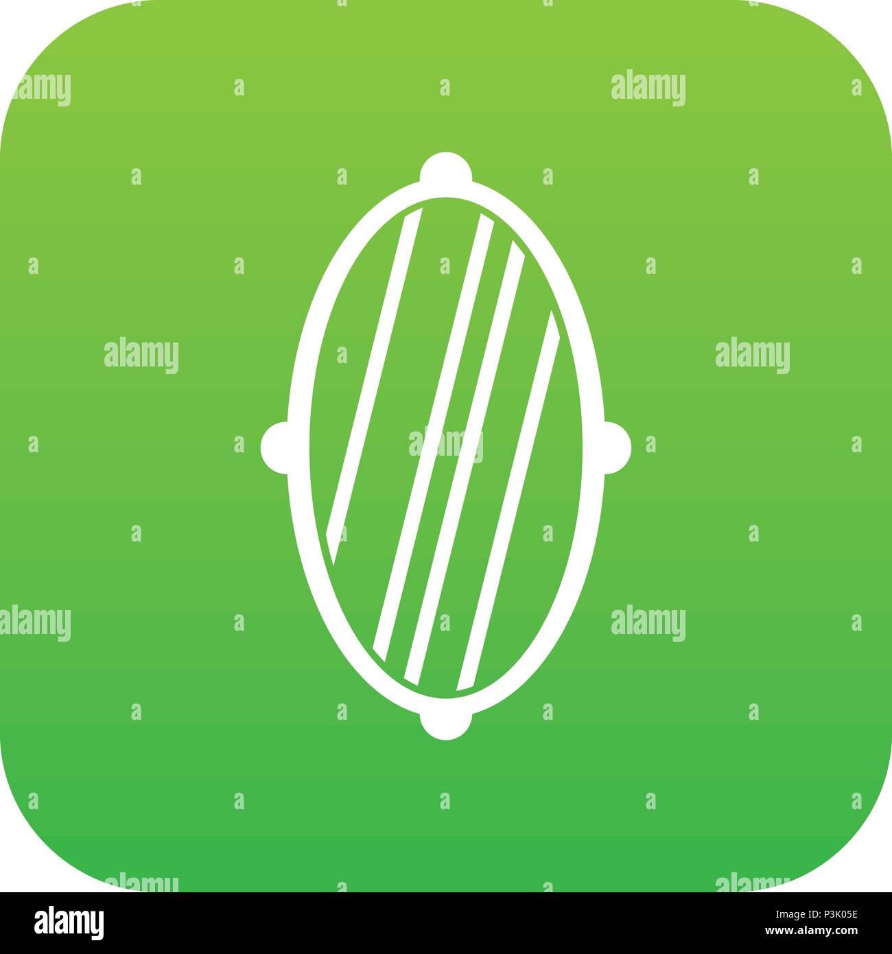 Oval mirror frame icon digital green Stock Vector Image & Art - Alamy