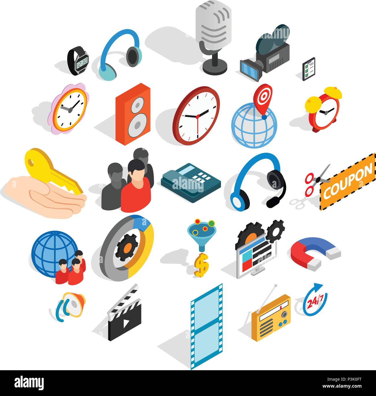 Technical detail icons set, isometric style Stock Vector Image & Art ...