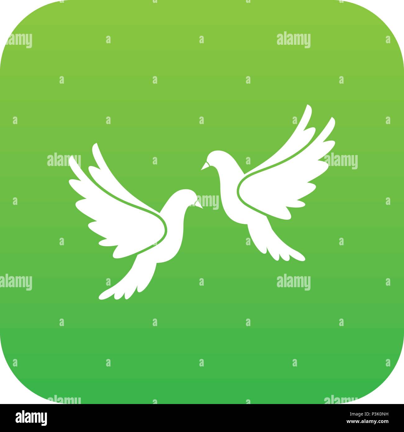 Wedding doves icon digital green Stock Vector Image & Art - Alamy