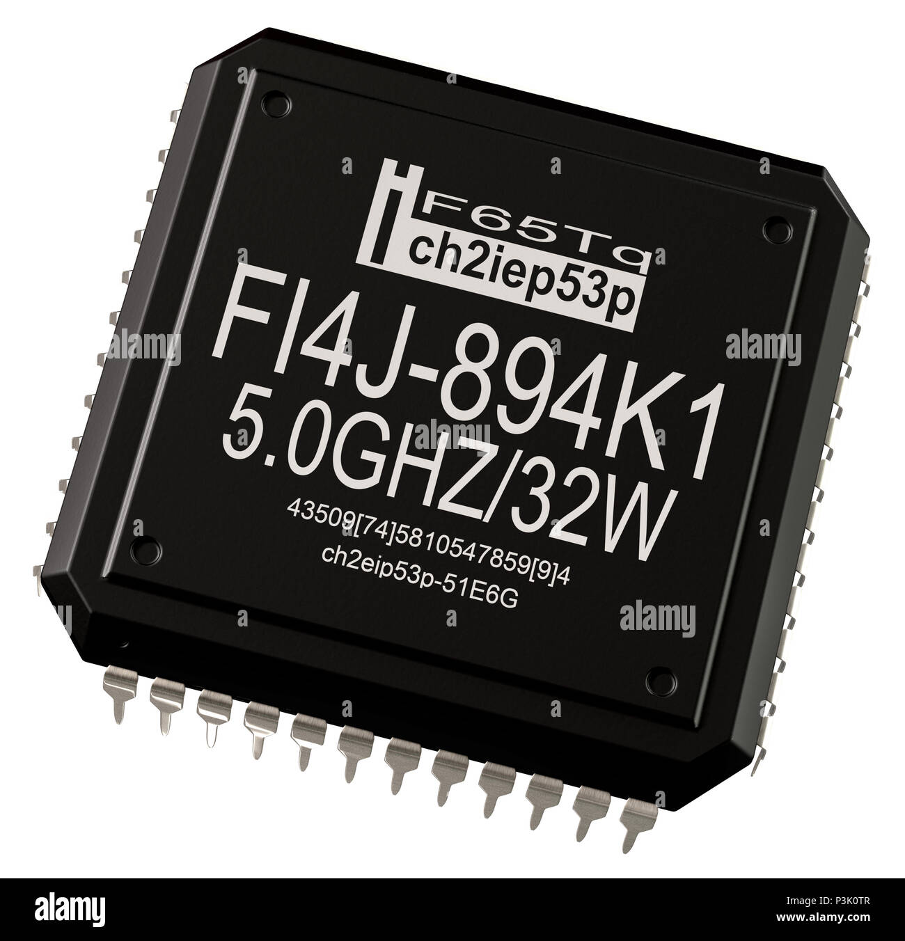 Integrated circuit of computer parts. Micro chip artificial ...