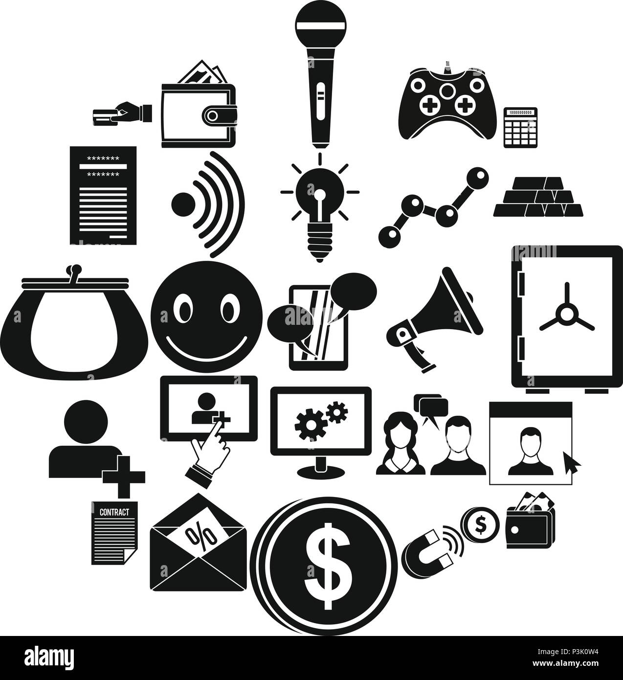 Profit icons set, simple style Stock Vector Image & Art - Alamy
