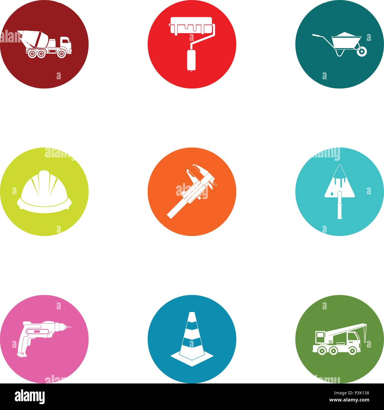 Repair professional icons set, flat style Stock Vector Image & Art - Alamy