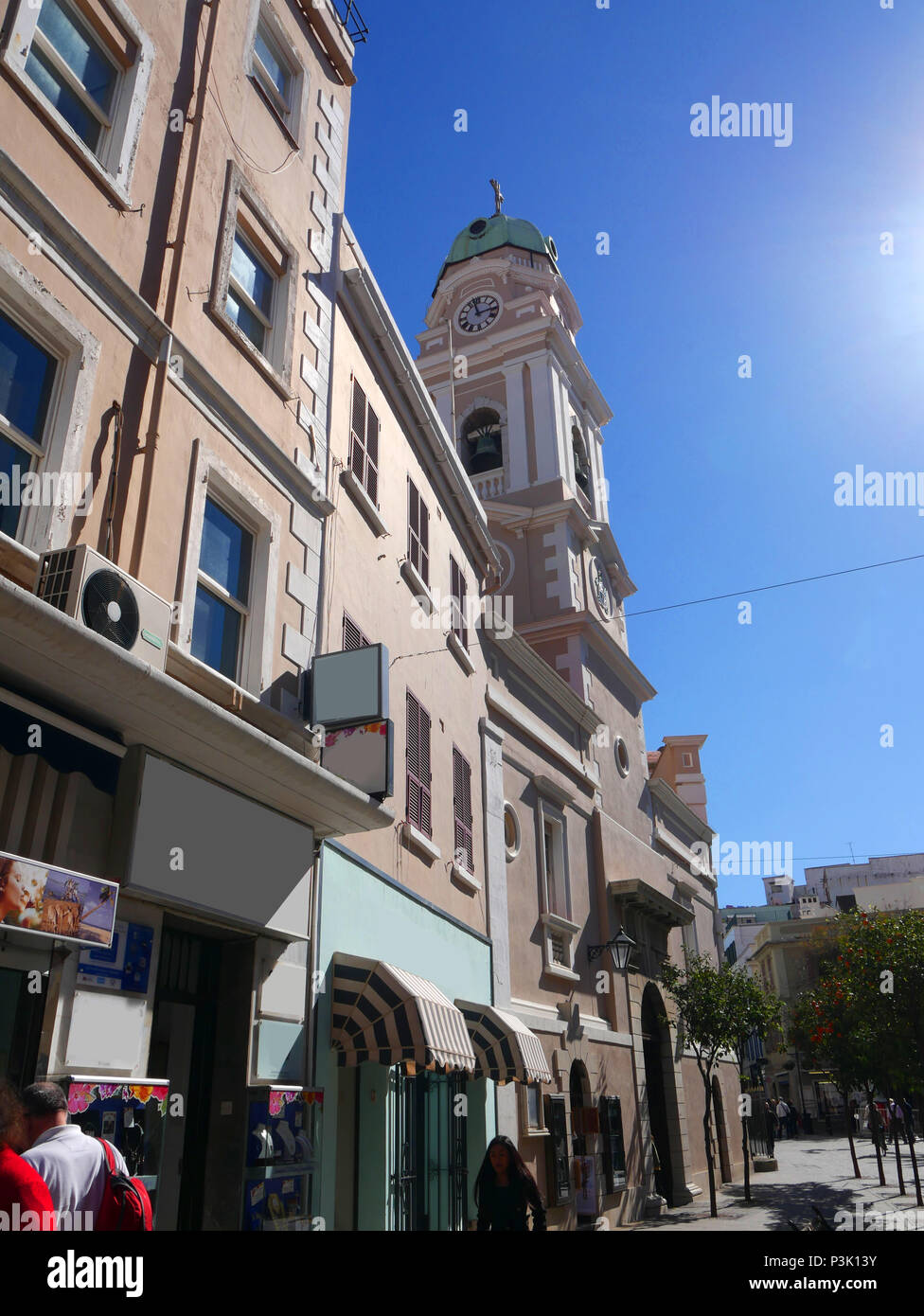 Catholic Cathedral on the Rock of Gibraltar at the entrance to the ...