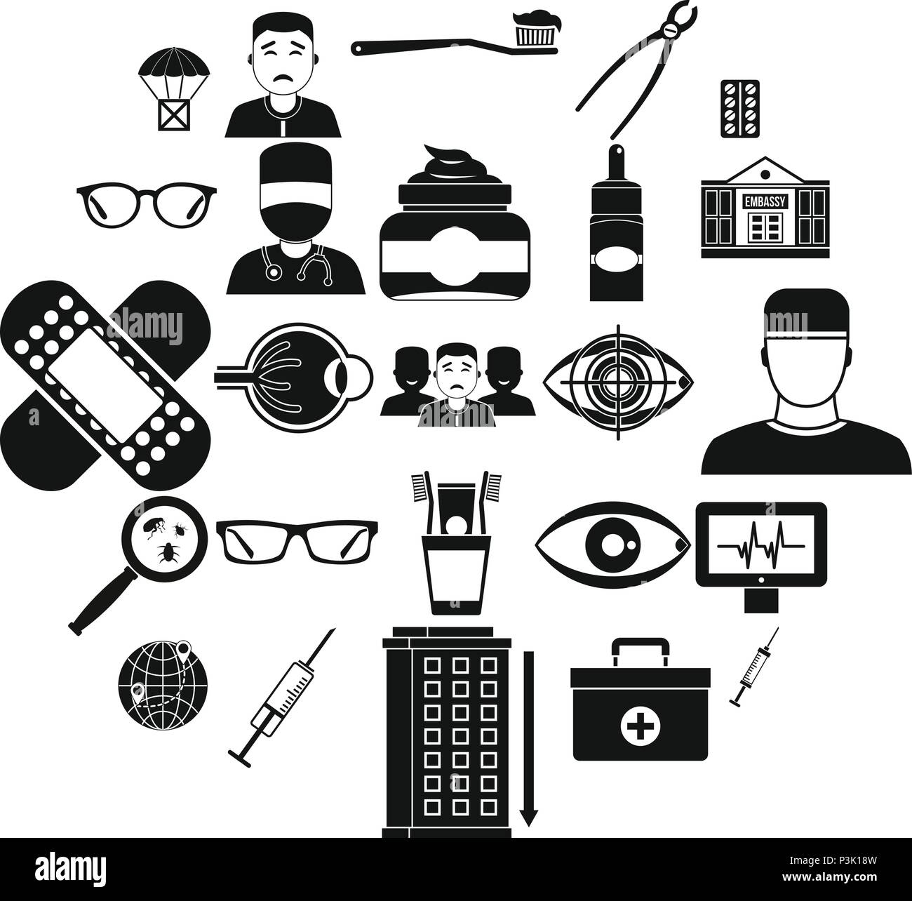 Medical student icons set, simple style Stock Vector Image & Art - Alamy