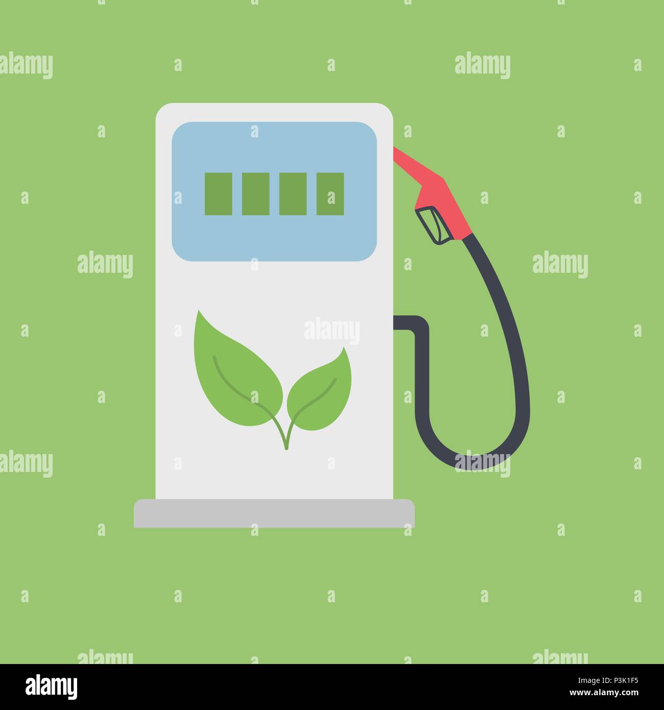 Biofuel Gas Station Vector Icon - Alternative Environmental Friendly ...
