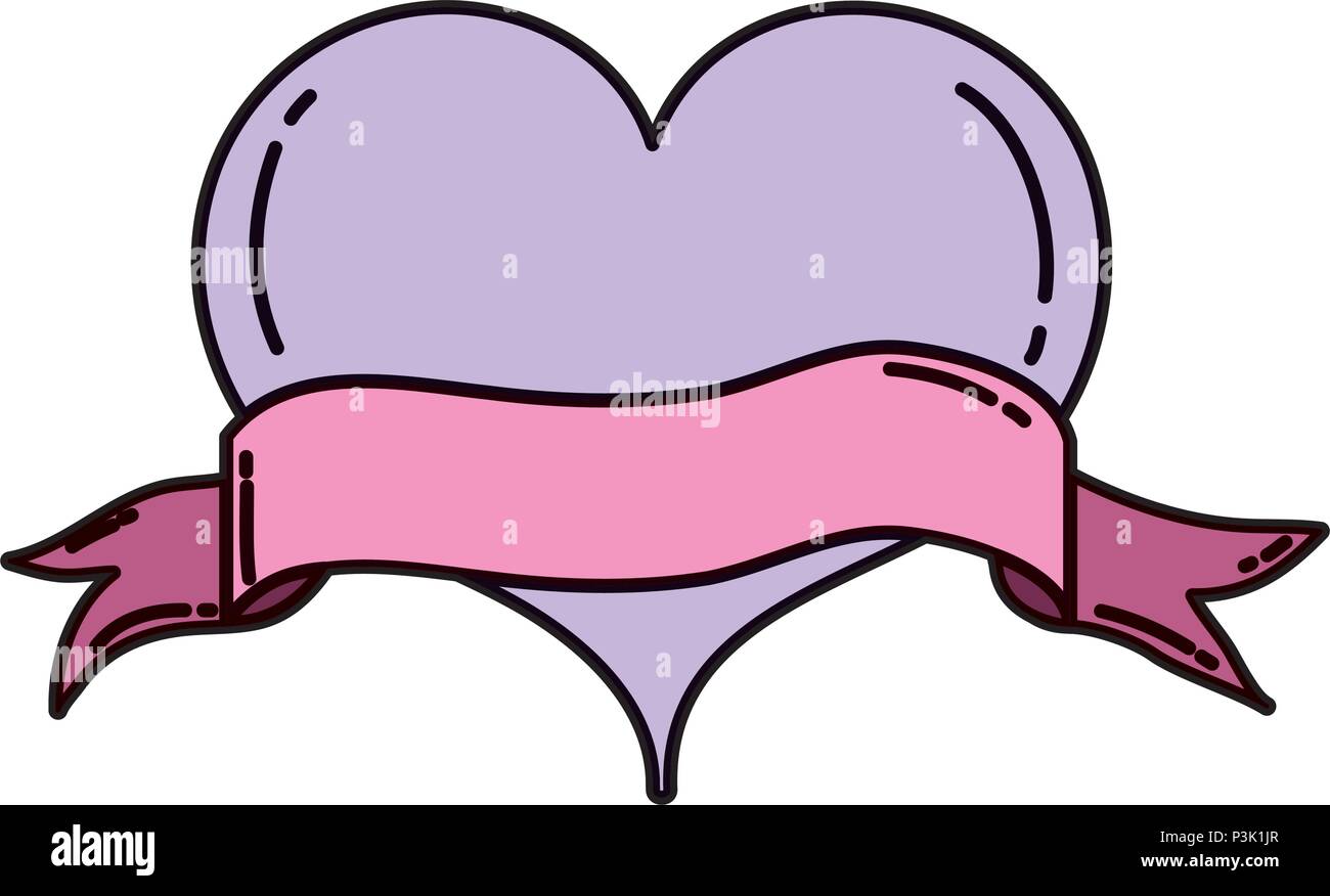 color heart symbol design and ribbon style Stock Vector Image & Art - Alamy