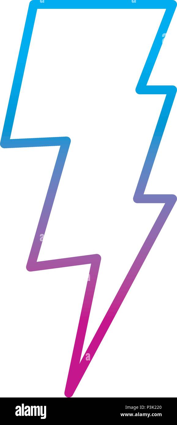 degraded line electric thunder ray weather style Stock Vector Image ...