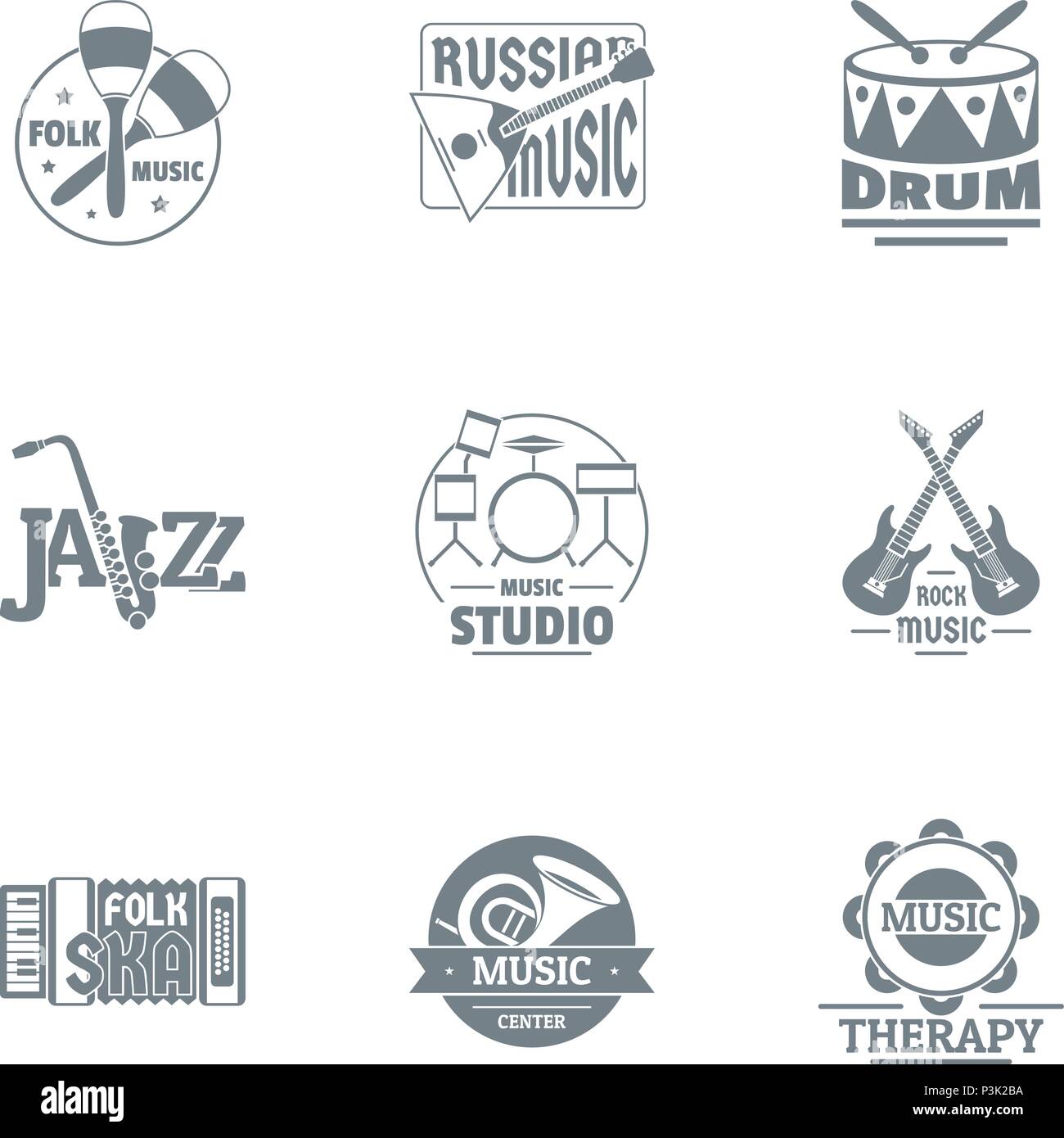 Chime logo set, simple style Stock Vector Image & Art - Alamy