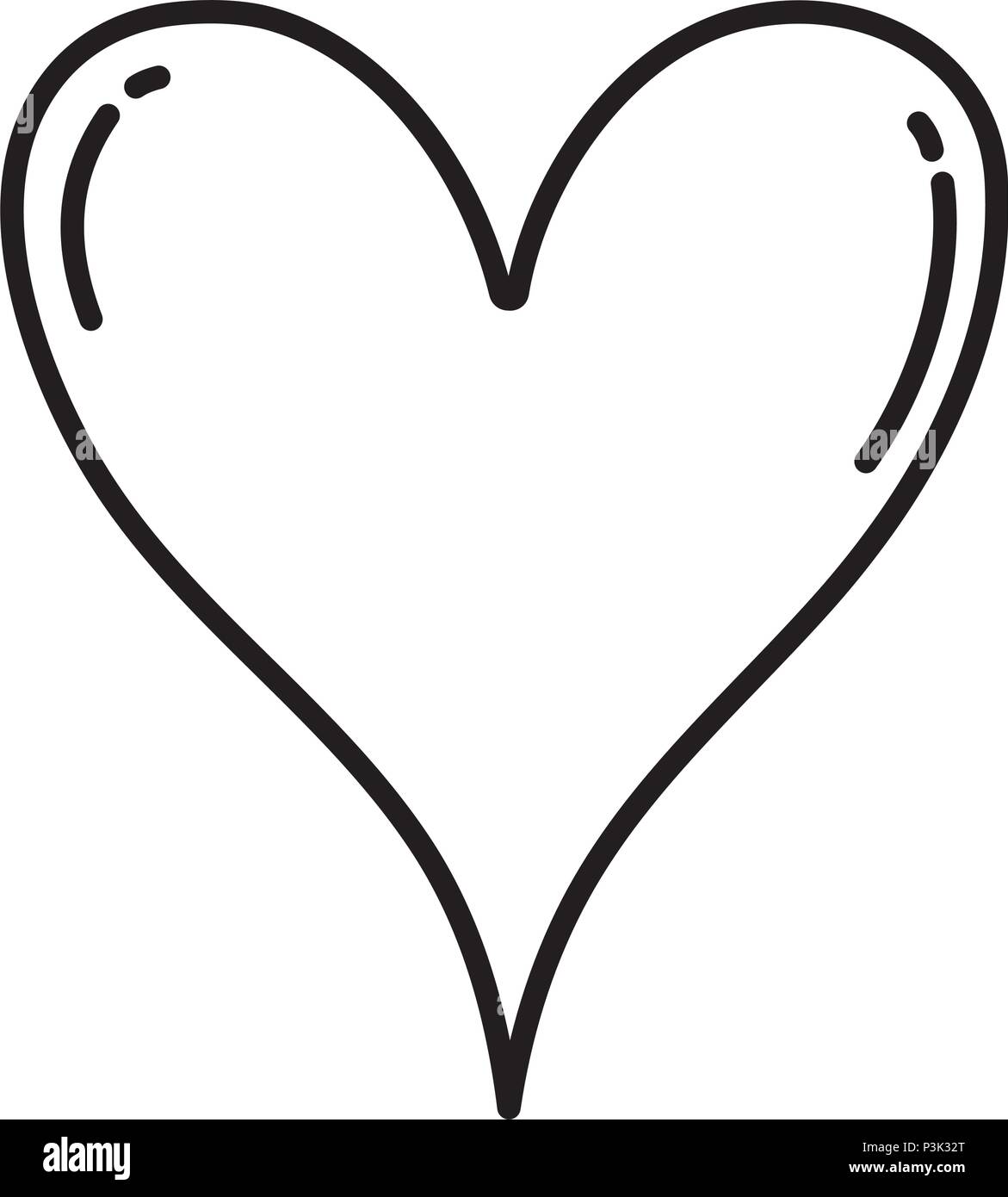 line heart symbol shape love design Stock Vector Image & Art - Alamy