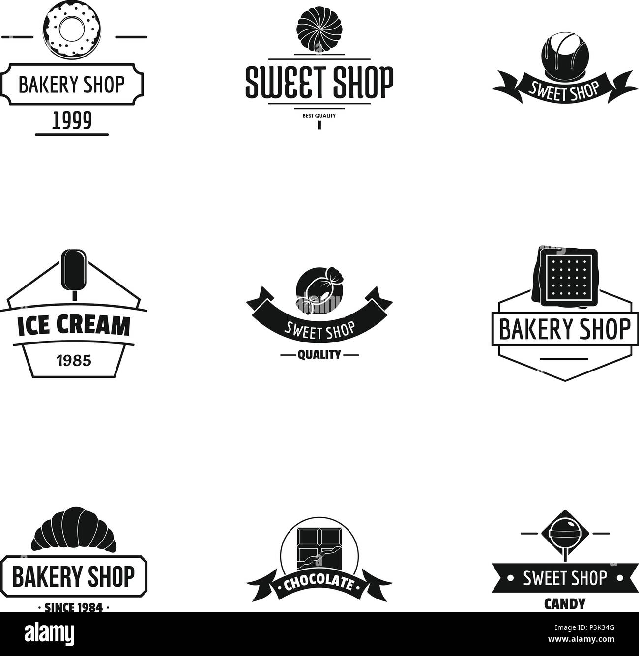 Breadmaking logo set, simple style Stock Vector Image & Art - Alamy