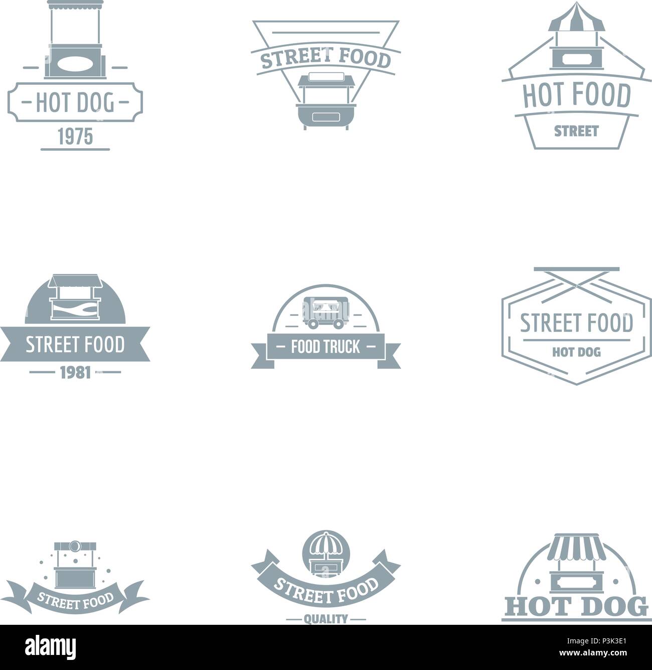 Road food logo set, simple style Stock Vector Image & Art - Alamy
