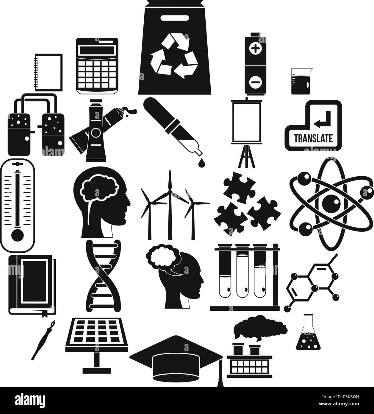 Academic degree icons set, simple style Stock Vector Image & Art - Alamy